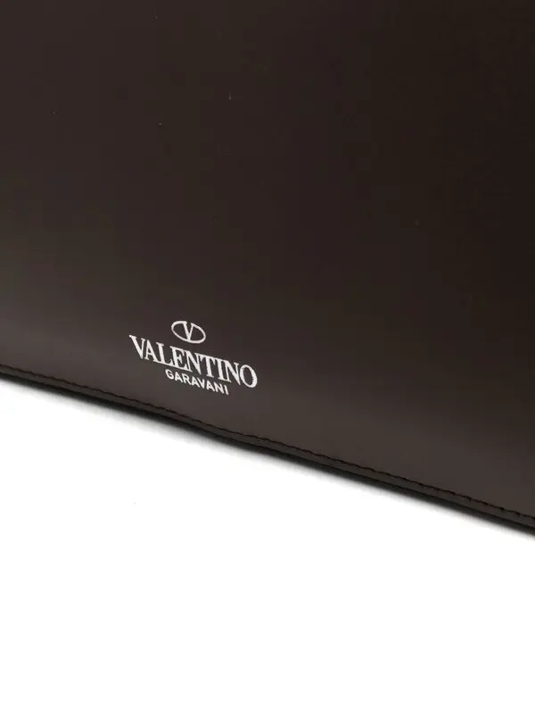 Valentino Garavani Vltn Leather Shoulder Bag - Brown