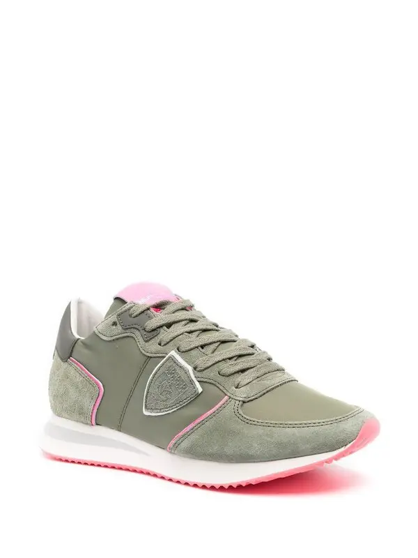 Philippe Model Tropez Suede-panelled Sneakers - Green