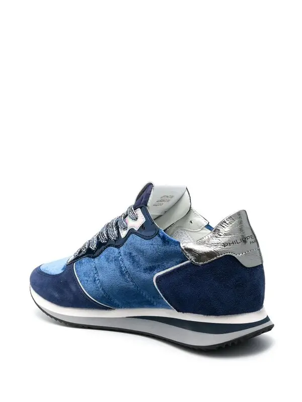 Philippe Model Suede Panelled Low Top Sneakers - Blue
