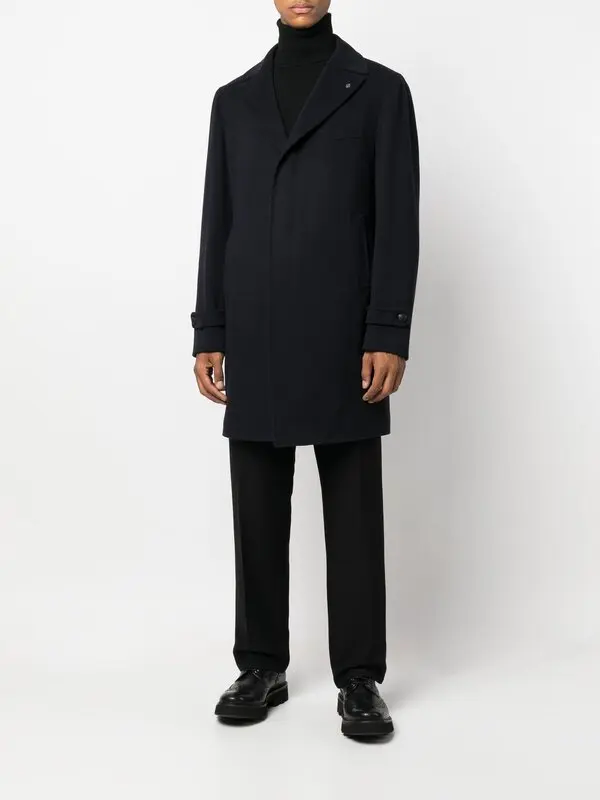Tagliatore Single-breasted Tailored Coat - Blue