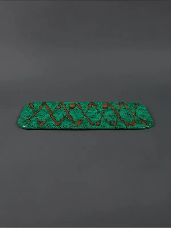 FORNASETTI Posateria Cutlery Tray - Green