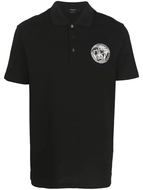 Versace Medusa-embroidered Polo Shirt