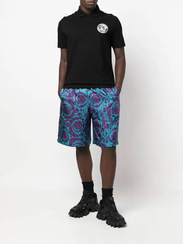 Versace Medusa-embroidered Polo Shirt