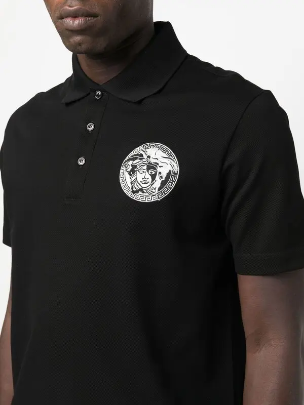 Versace Medusa-embroidered Polo Shirt