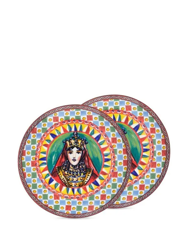 Dolce & Gabbana Porcelain Bread Plates - Multicolour