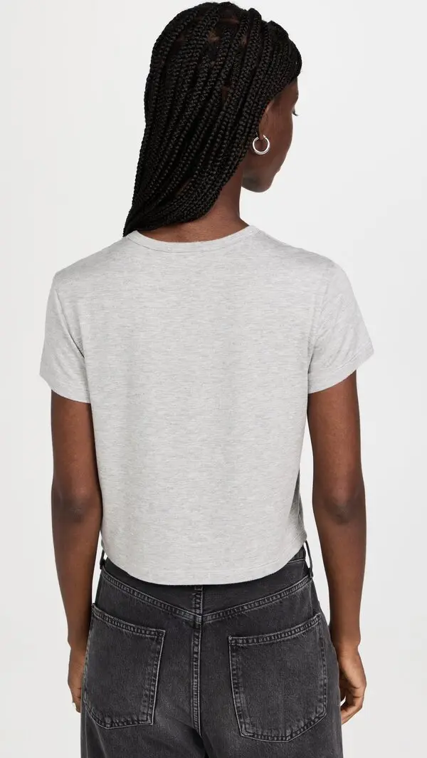AGOLDE Adine Shrunken Tee - Grey Heather