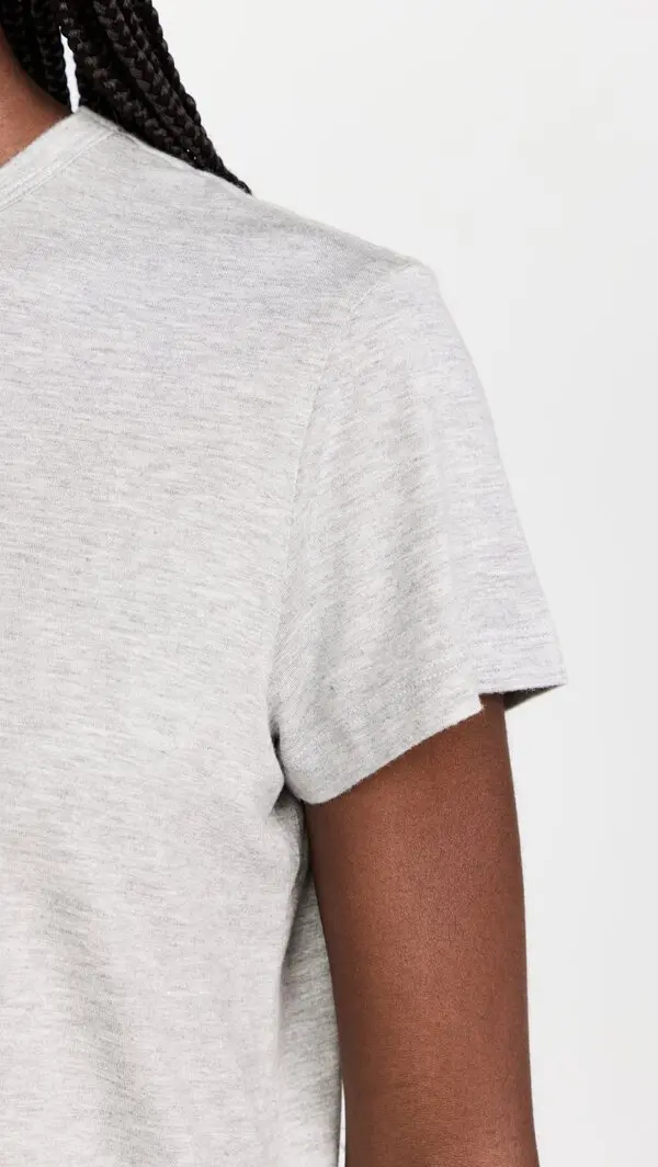 AGOLDE Adine Shrunken Tee - Grey Heather