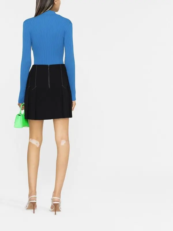 COURREGES Logo-embroidered Roll-neck Jumper - Blue