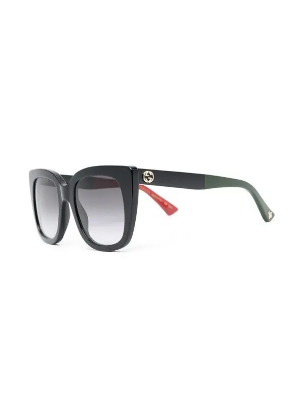 Gucci Logo-plaque Cat-eye Frame Sunglasses