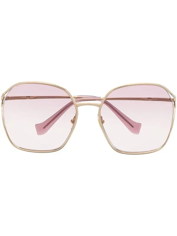 Miu Miu Oversize Square-frame Sunglasses - Gold
