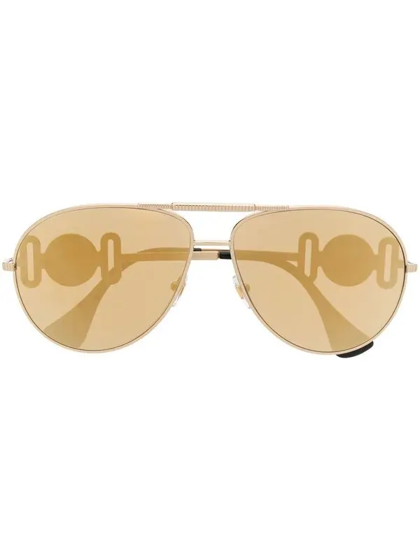 Versace Medusa Biggie Aviator Sunglasses