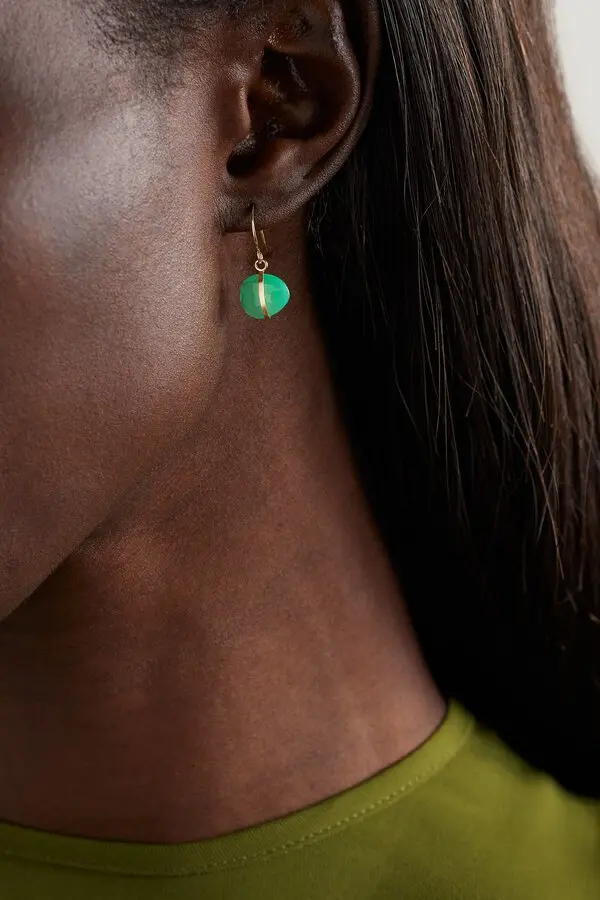 MELISSA JOY MANNING 14-karat Recycled Chrysoprase Drop Earrings