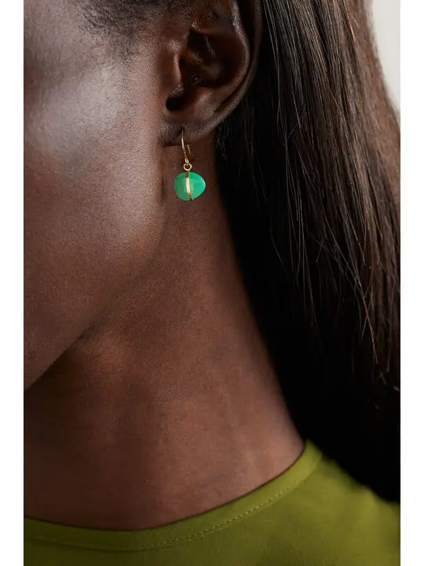 MELISSA JOY MANNING 14-karat Recycled Chrysoprase Drop Earrings