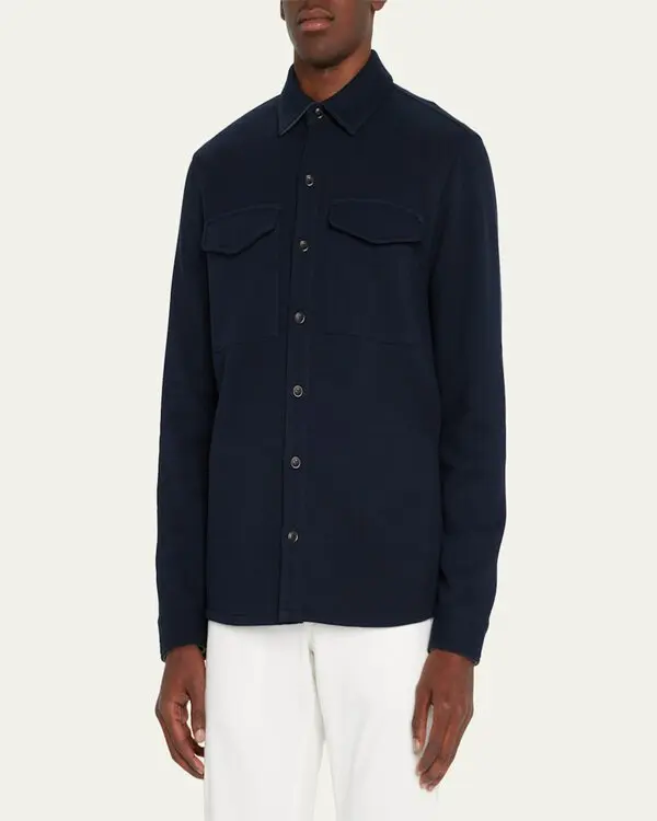 Vince Solid 4-pocket Shirt Jacket - Coastalmed H
