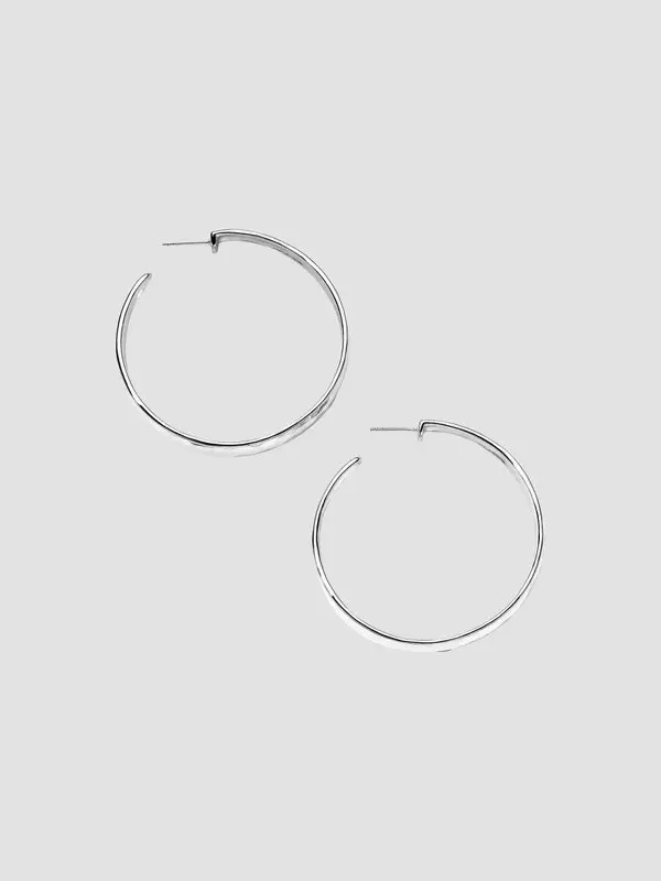 Ippolita Goddess #4 Sterling Tapered Hoop Earrings