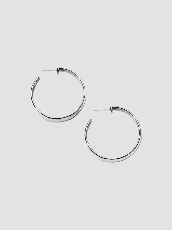 Ippolita Goddess #3 Sterling Tapered Hoop Earrings