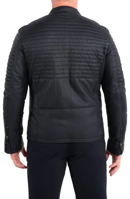 MACEOO Quilted Leather Jacket
