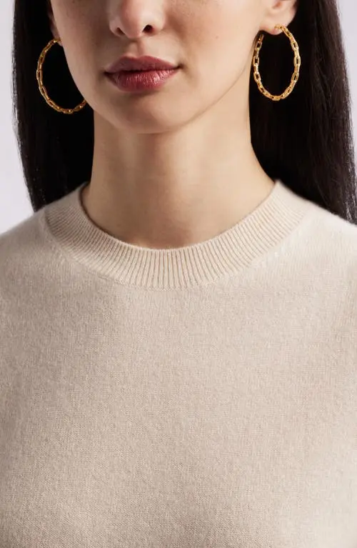 Nordstrom Pavé Link Hoop Earrings