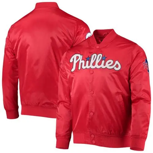 PRO STANDARD Philadelphia Phillies Wordmark Satin Full-snap Jacket