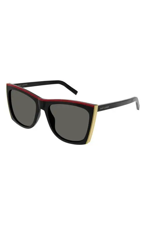 Saint Laurent Paloma 58mm Square Sunglasses - Black