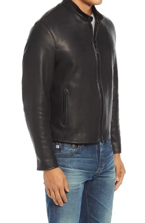 SCHOTT Leather Moto Jacket - Black