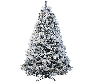 VICKERMAN 5.5' X 49' Flocked Alaskan Tree By - One-color