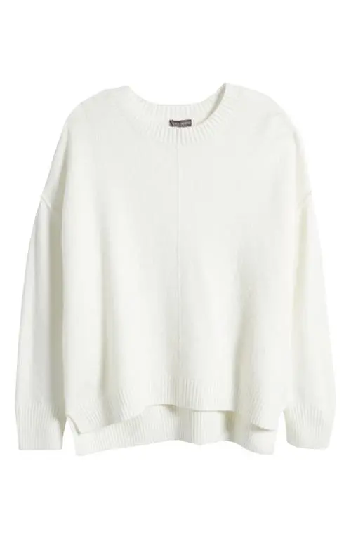Vince Camuto Exposed Seam Crewneck Sweater - Antique White