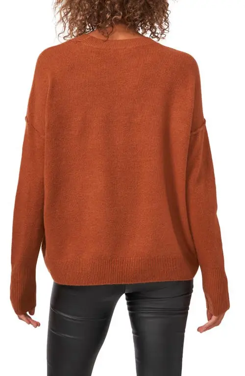Vince Camuto Exposed Seam Crewneck Sweater - Sierra