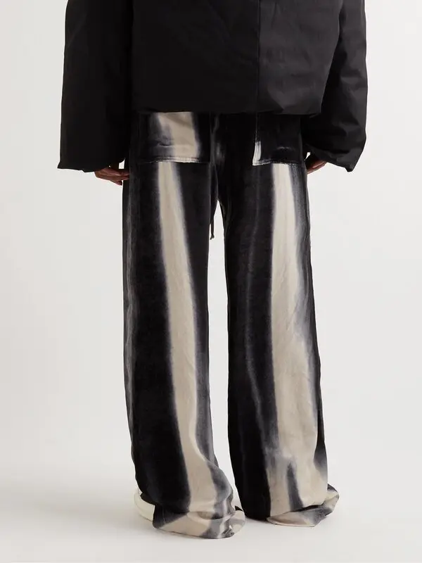 Rick Owens Geth Printed Velour Drawstring Trousers