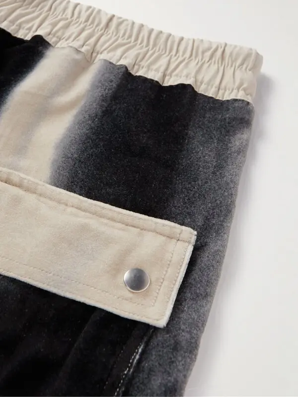 Rick Owens Geth Printed Velour Drawstring Trousers