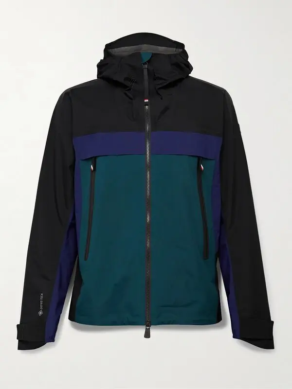 Moncler Villair Color-block 2l Gore-tex Paclite® Hooded Jacket - Blue