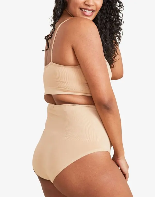 Madewell Hatch Collectionthe Seamless Belly Brief - Brown Multi