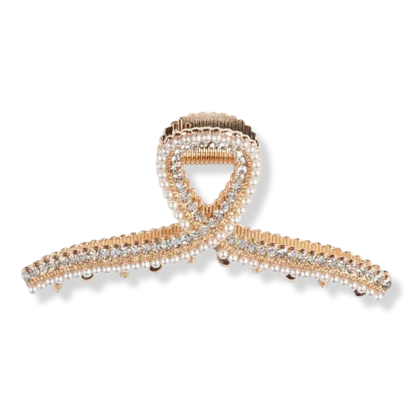 SCUNCI Pearls & Rhinestone Claw Clip - One-color