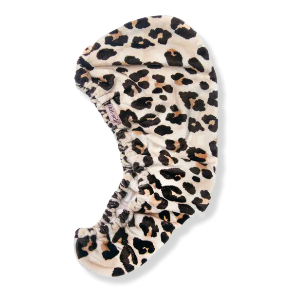 KITSCH Leopard Print Microfiber Hair Towel - One-color
