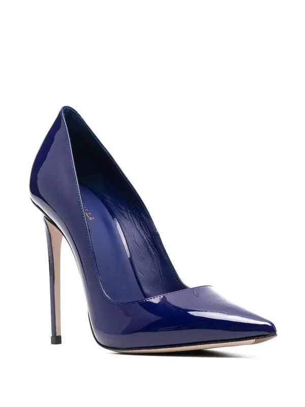 LE SILLA 125mm Patent Leather Pumps - Blue