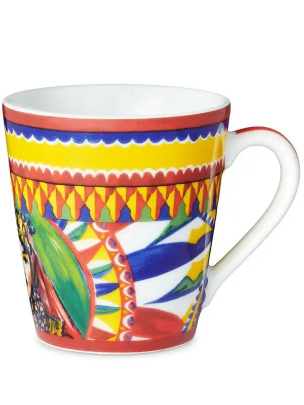 Dolce & Gabbana Carretto Siciliano Porcelain Mug - White