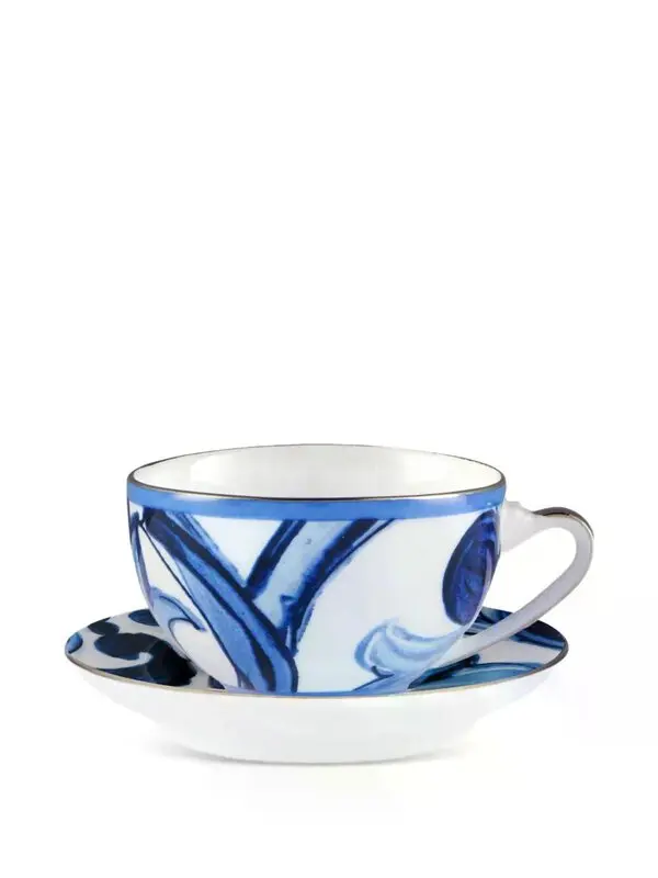 Dolce & Gabbana Blu Mediterraneo Porcelain Tea Set - White