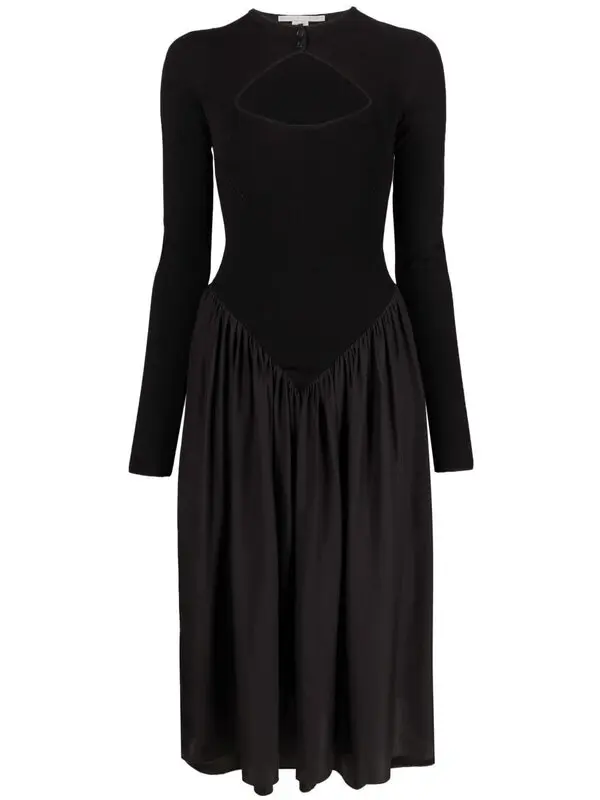 Stella McCartney Panelled Midi Dress - Black