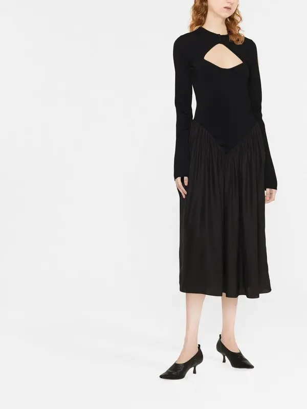 Stella McCartney Panelled Midi Dress - Black