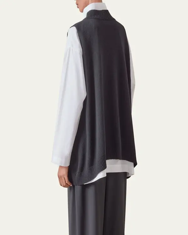 Eskandar Deep V-neck Cashmere Vest