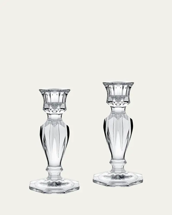 WILLIAM YEOWARD CRYSTAL Mimi Candlestick Holders, Set Of 2 - Clear