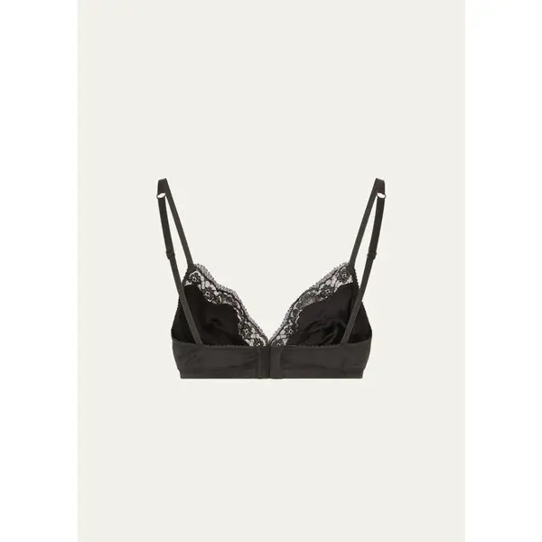 Dolce & Gabbana Satin Lace-trim Soft Triangle Bra