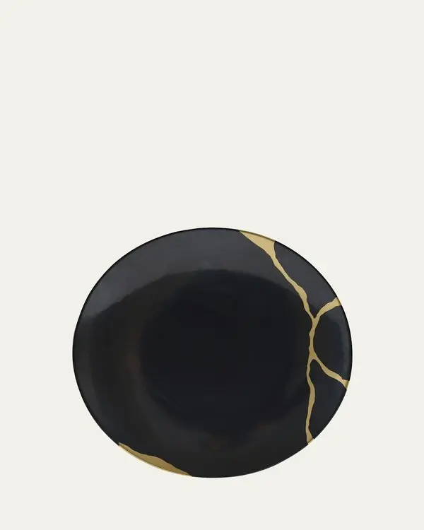 Bernardaud Kintsugi Charbon Coupe Salad Plate, 8.3
