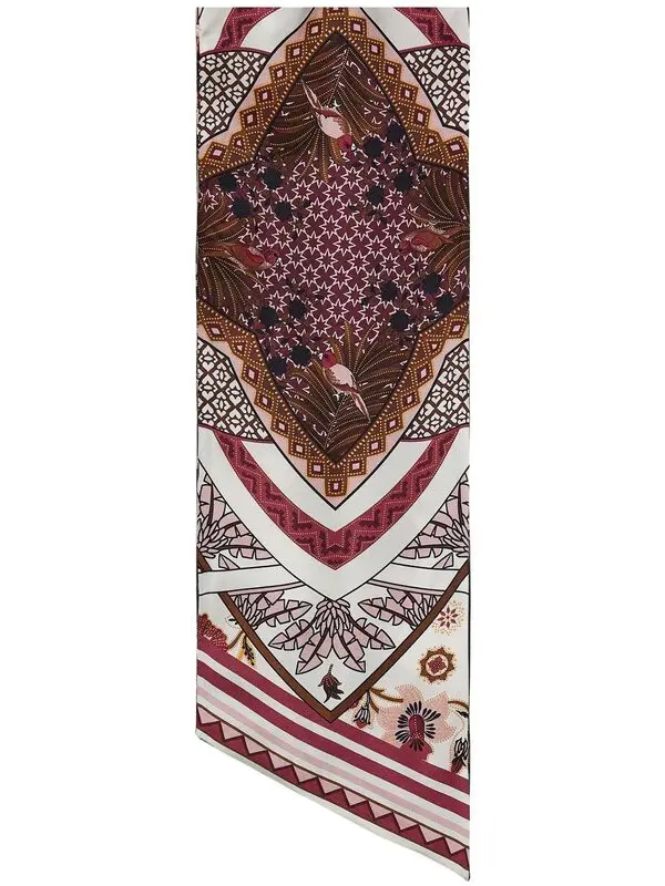 FERRAGAMO Nirvana-print Silk Bandeau Scarf - Neutrals
