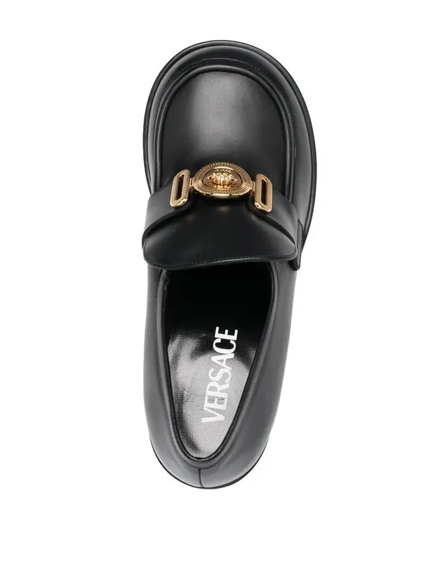 Versace Medusa-head Leather Loafers
