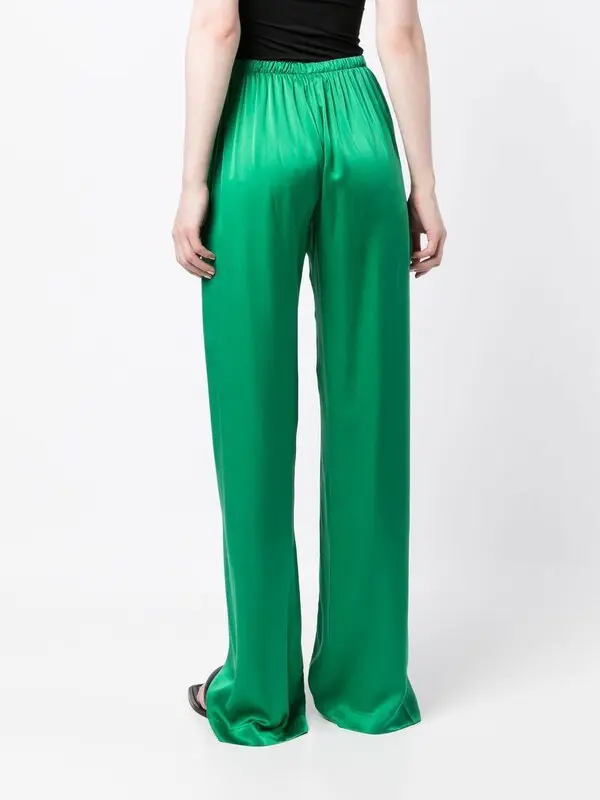 WOERA Straight-leg Silk Trousers