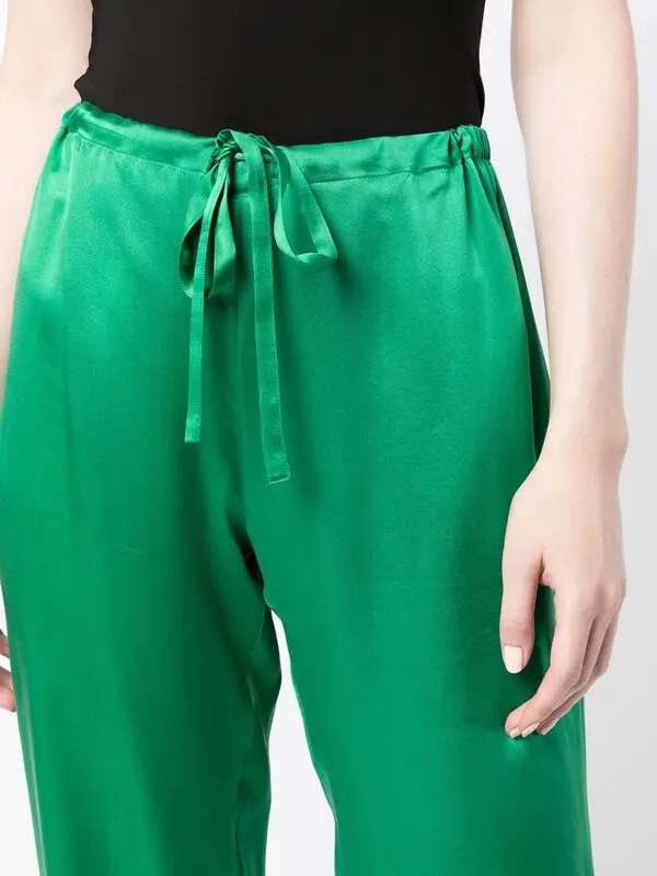 WOERA Straight-leg Silk Trousers