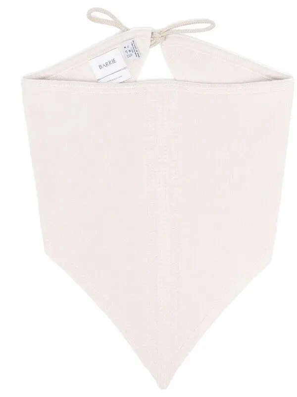 BARRIE Triangular Denim Scarf - Neutrals