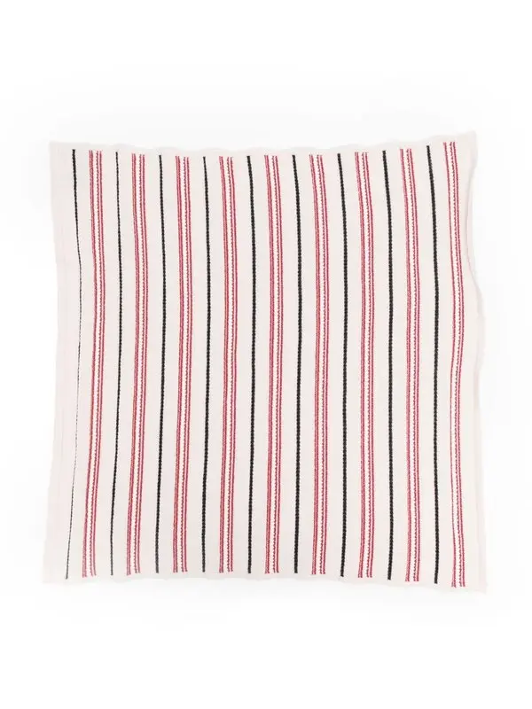 BARRIE Striped Knitted Scarf