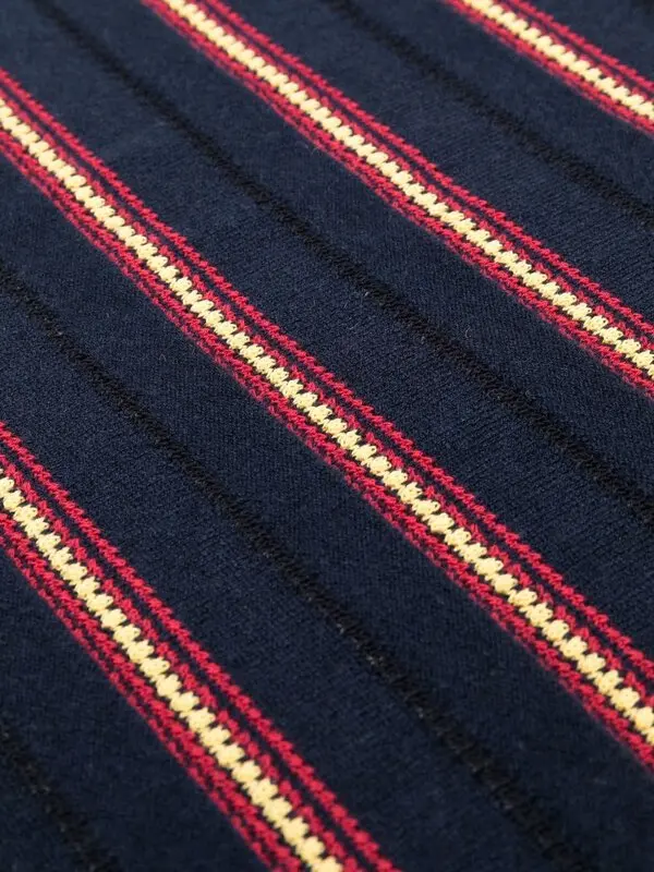 BARRIE Striped Knitted Scarf
